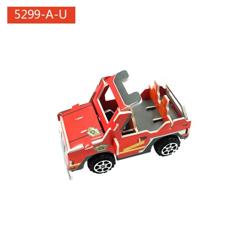 Самодельная игрушка-пазл автомобиля в 3D для детей - ручной привод, креативная ручная модель с функцией движения