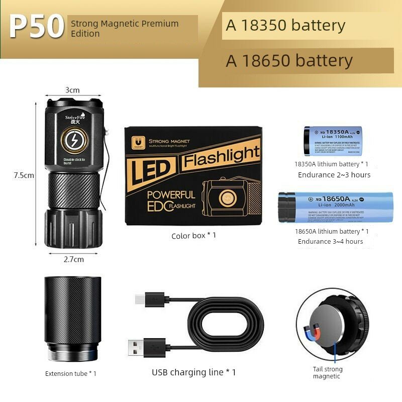 Трехглазый монстр, ультраяркий мини-фонарик, перезаряжаемый, для наружного освещения, портативный, водонепроницаемый, с