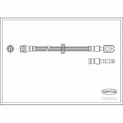Шланг тормозной CORTECO 19026392 передний 468 мм Audi A3, Skoda Octavia, Volkswagen Golf 4, Bora 96