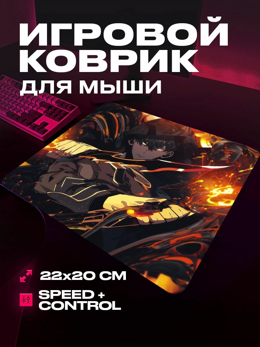 Коврик для мыши игровой Solo leveling 22x20 см ProSleeves