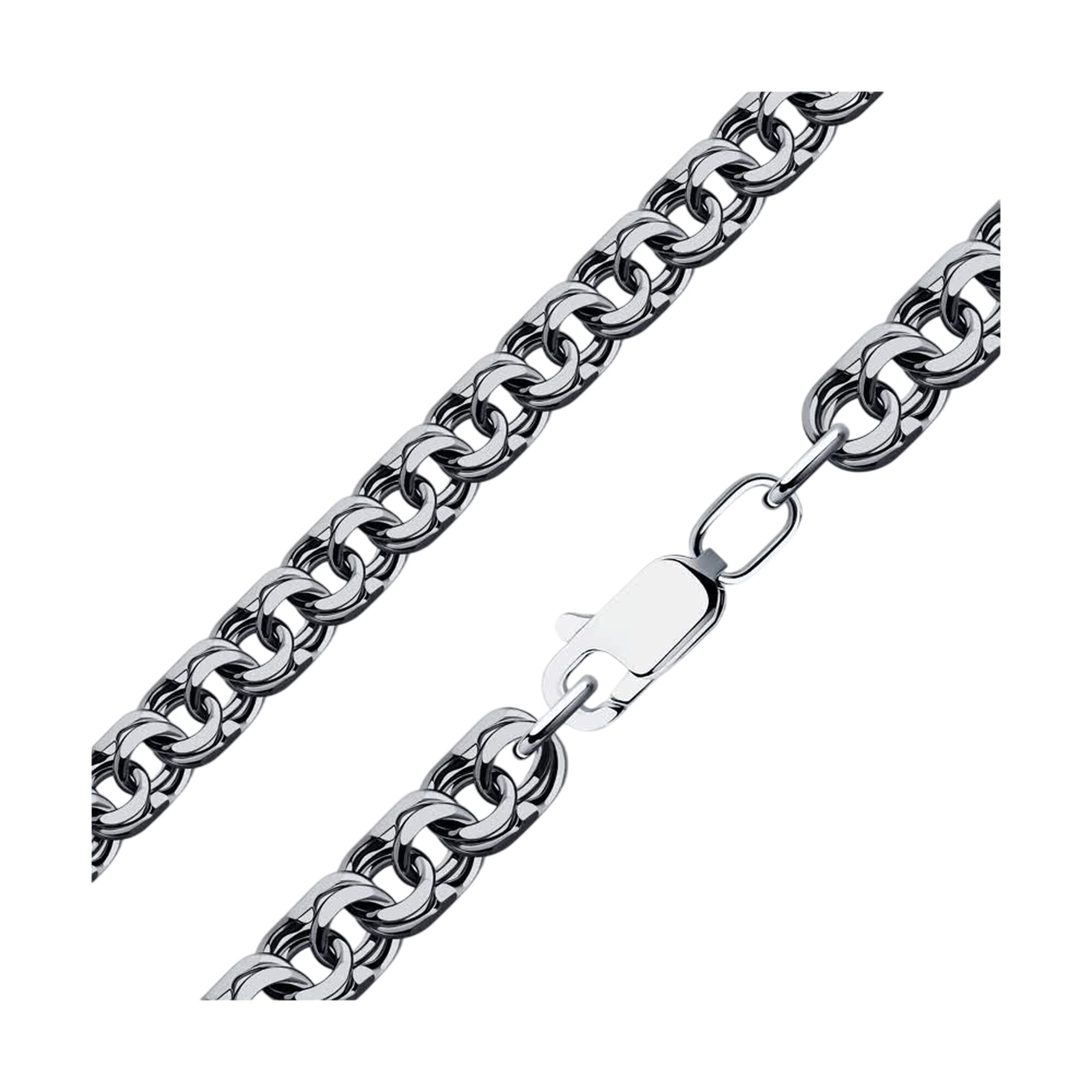 Цепь серебро, 925 проба, чернение