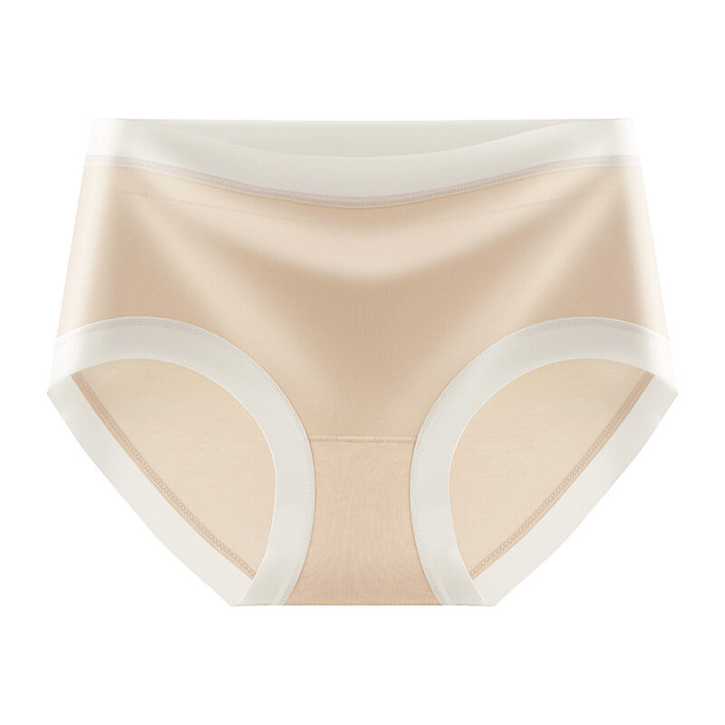 Модальное нижнее белье для женщин, средняя талия, бесшовное, японский стиль, простое и удобное, суперэластичное, из чистого хлопка, антибактериальное в области промежности, женские трусики