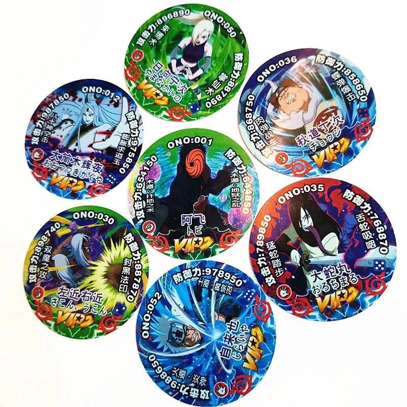 Фишки игральные Наруто / Naruto, CAPS, Сотки (50 штук) Картонные фишки для игры