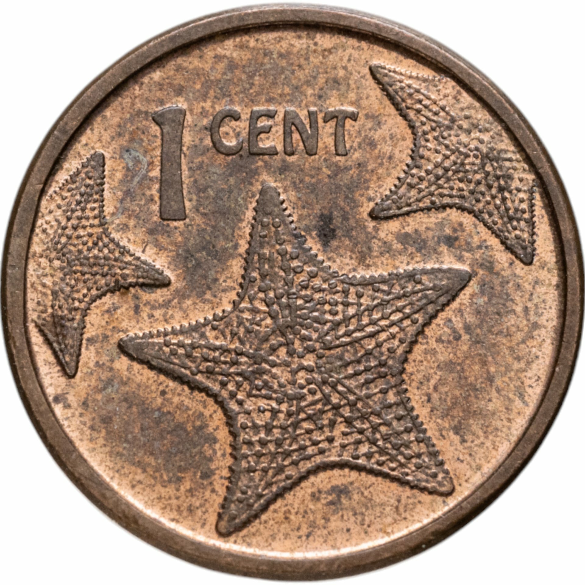 Багамы 1 цент cent 2009-2015 , Цинк, в сохранности XF-AU