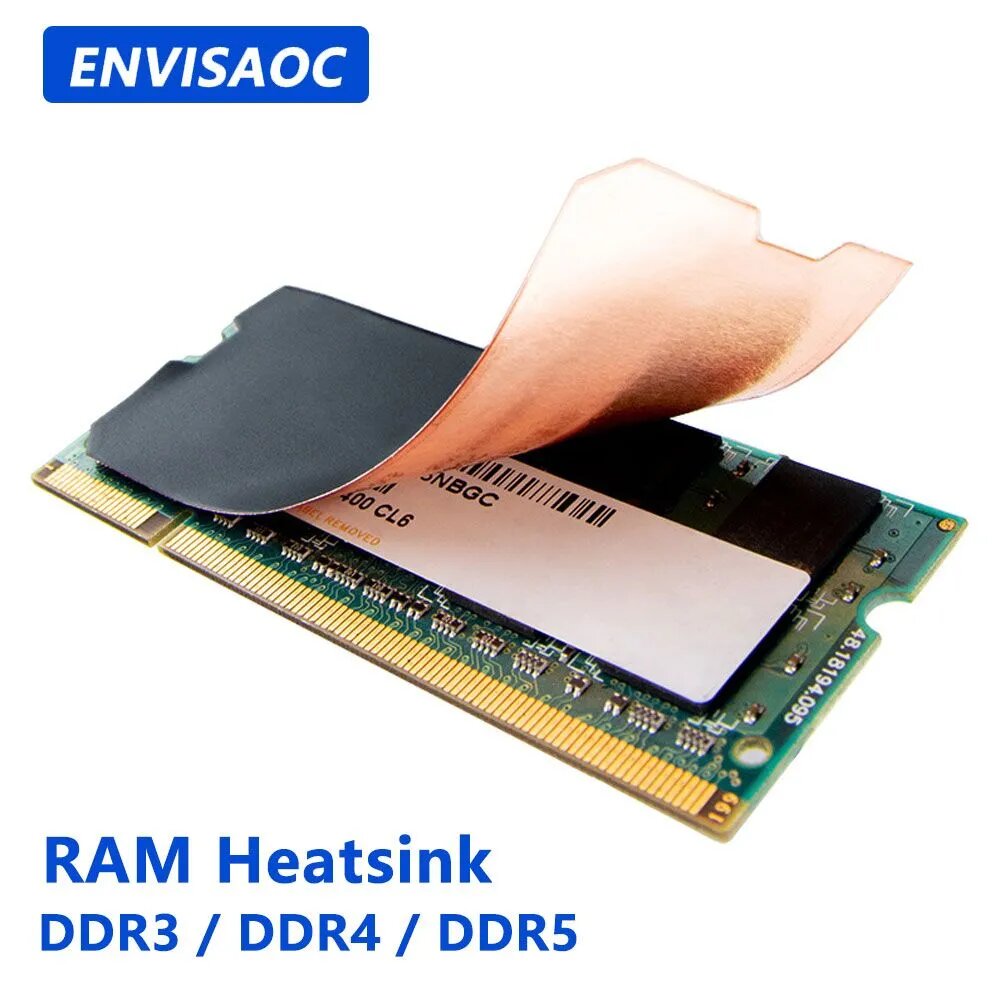 Радиатор памяти ноутбука DDR5 DDR4 DDR3 RAM радиатор охладитель чистой меди патч охлаждения тонкий графин теплового рассеивания