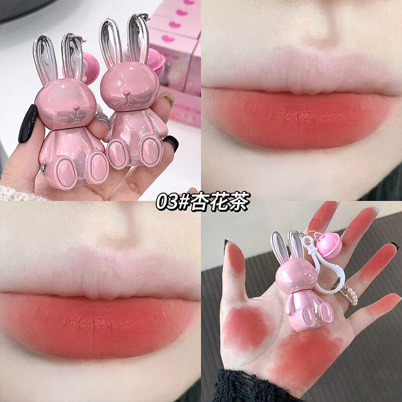 Крем для губ Gege Bear Pink Rabbit Velvet Mist, матовая помада, осенне-зимний цвет, улучшающая губы, блеск для губ, макияж