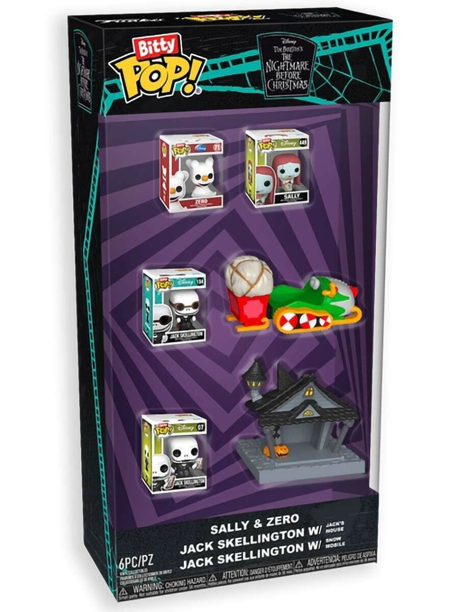 Фигурка Funko Bitty POP! Zero+Sally+Jack+Jack+Rides+Town 6шт