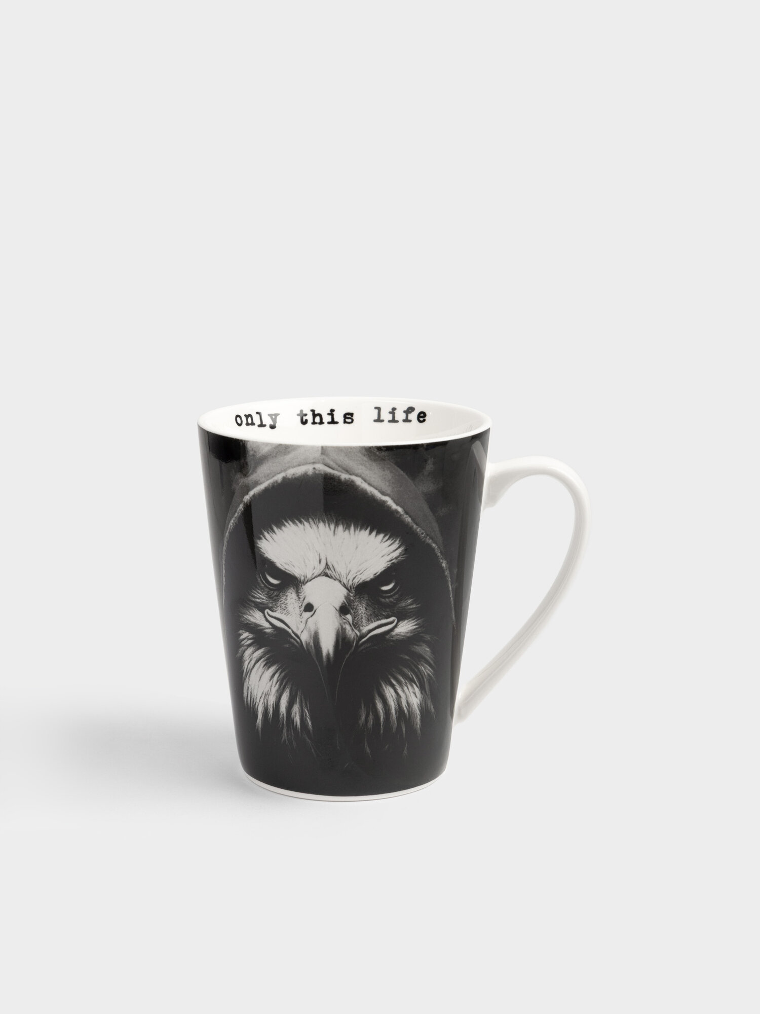 Кружка, 420 мл, фарфор N, белая, Орел, Brutal style, Kuchenland