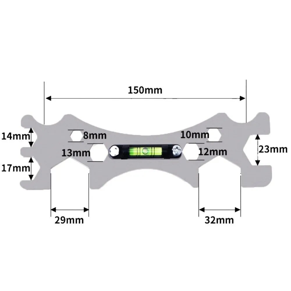 Специальный ключ с уровнем, измерительный инструмент для установки смесителя душа