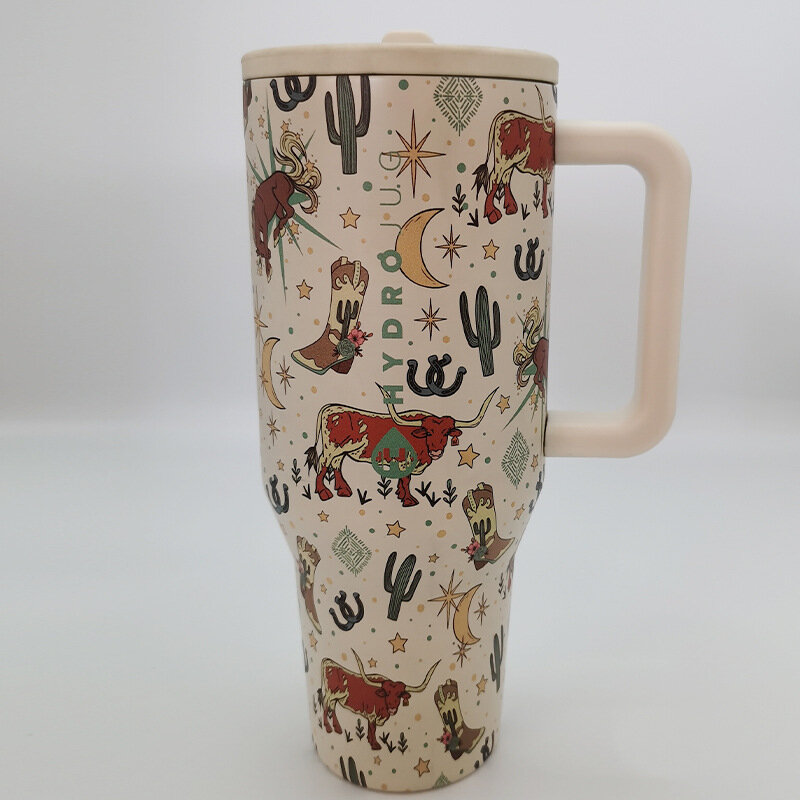 Кросс-бордерный европейский и американский 32OZ 40oz ручка с герметичной крышкой HYDROJUG, большой объем, герметичный изолированный стакан для автомобиля