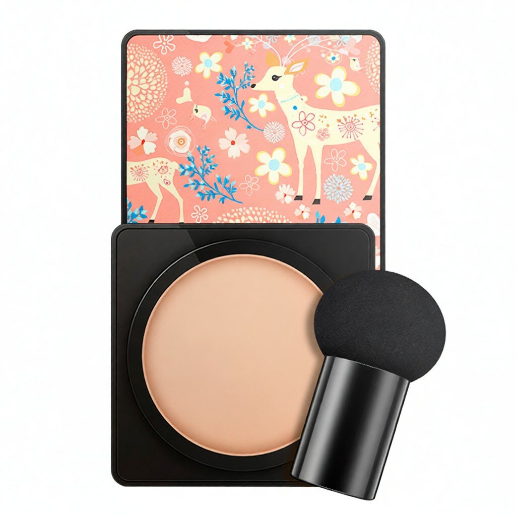 BB C-ream Primer 20g с пудровым пудером Mushroom Design Concealer Makeup Foundation Natural Color Lovry 90*80*80mm 120g 1*BB Primer 1*P-owder puff