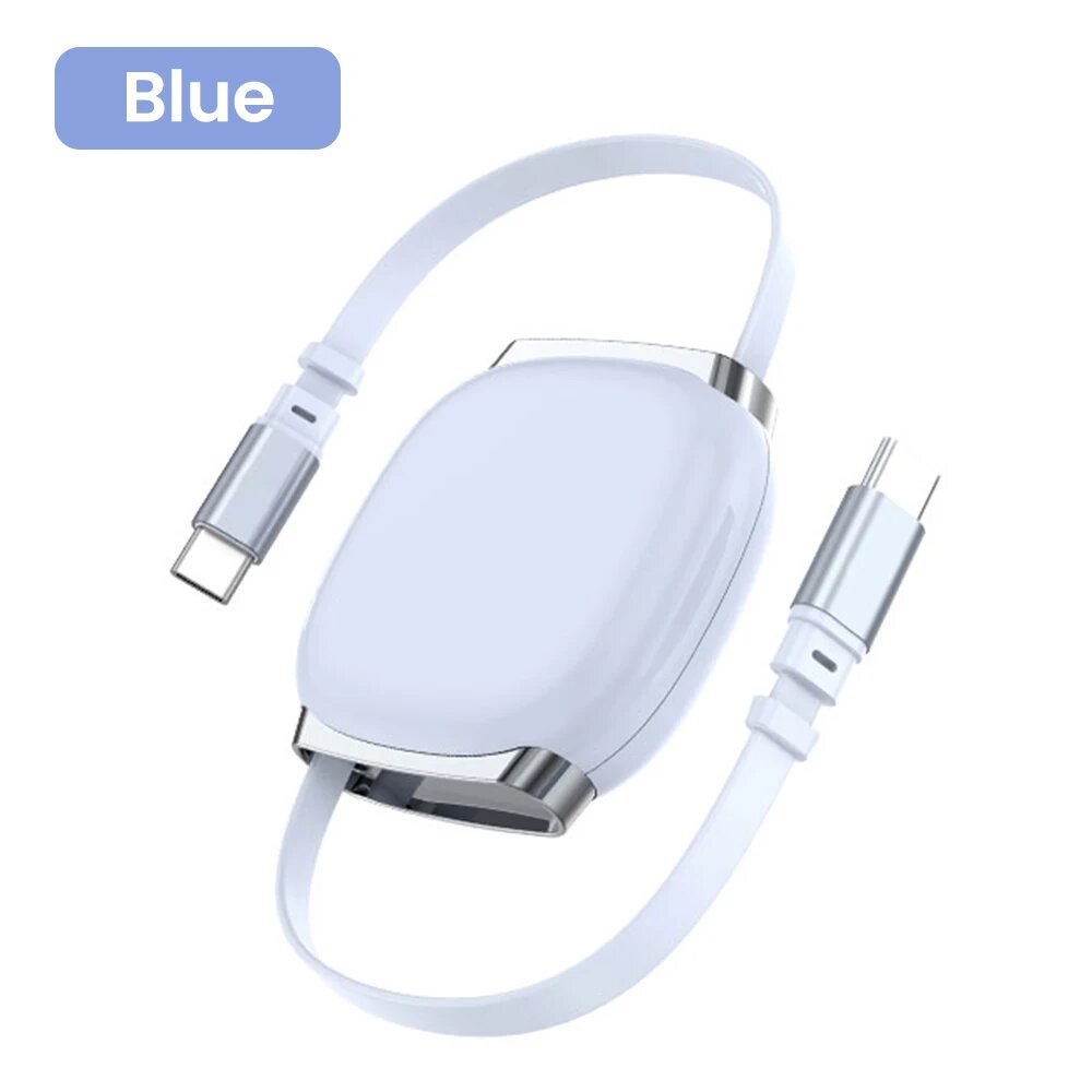 Выдвижной кабель USB Type-C - Type-C, Blue
