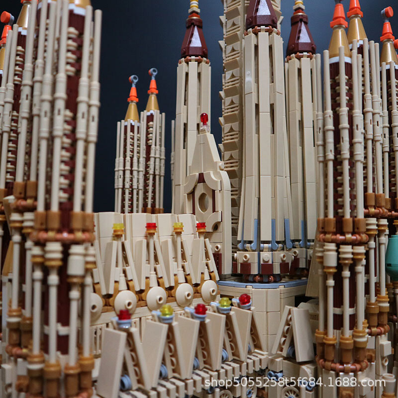 Набор строительных блоков MOC, уличная сцена, здание, подарочная игрушка Sagrada Familia La Sagrada Familia, Испания