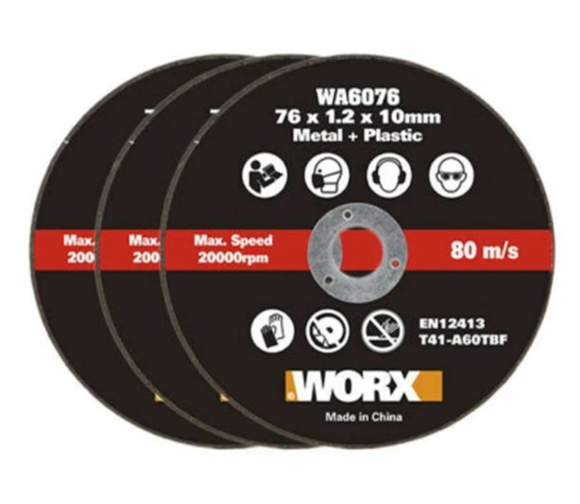Отрезной диск по металлу WORX WA6076.3, 76х1,2х10 мм (3 шт.)