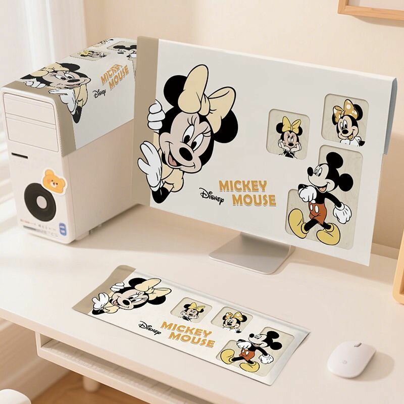 Чехол от пыли для компьютера, чехол для настольного устройства, ткань для монитора, новая клавиатура, полный набор из трех частей, защитный чехол от пыли