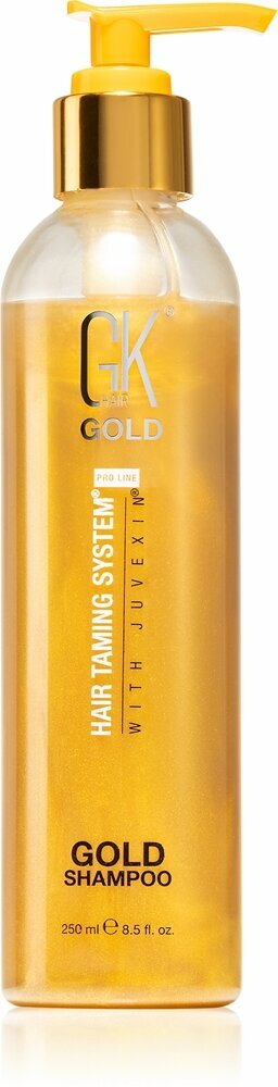 GKhair Мягкий Увлажняющий и защитный шампунь с алоэ и маслом бамбука Gold Shampoo 250 мл