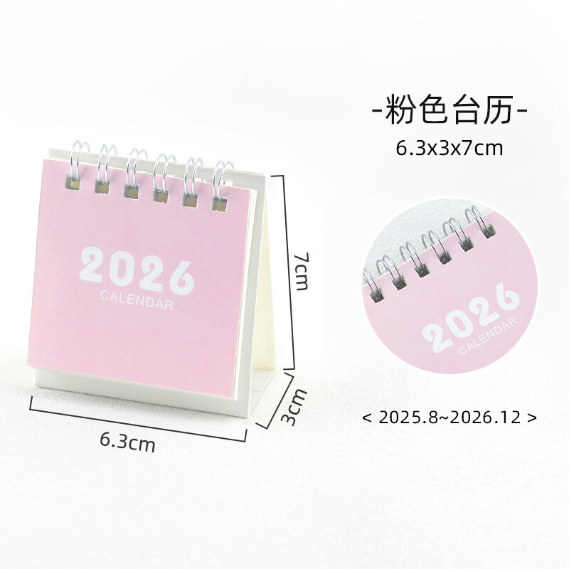 2026 Настольный календарь-планировщик, простой свежий настольный календарь, мини-настольный креативный блокнот, оптовая продажа