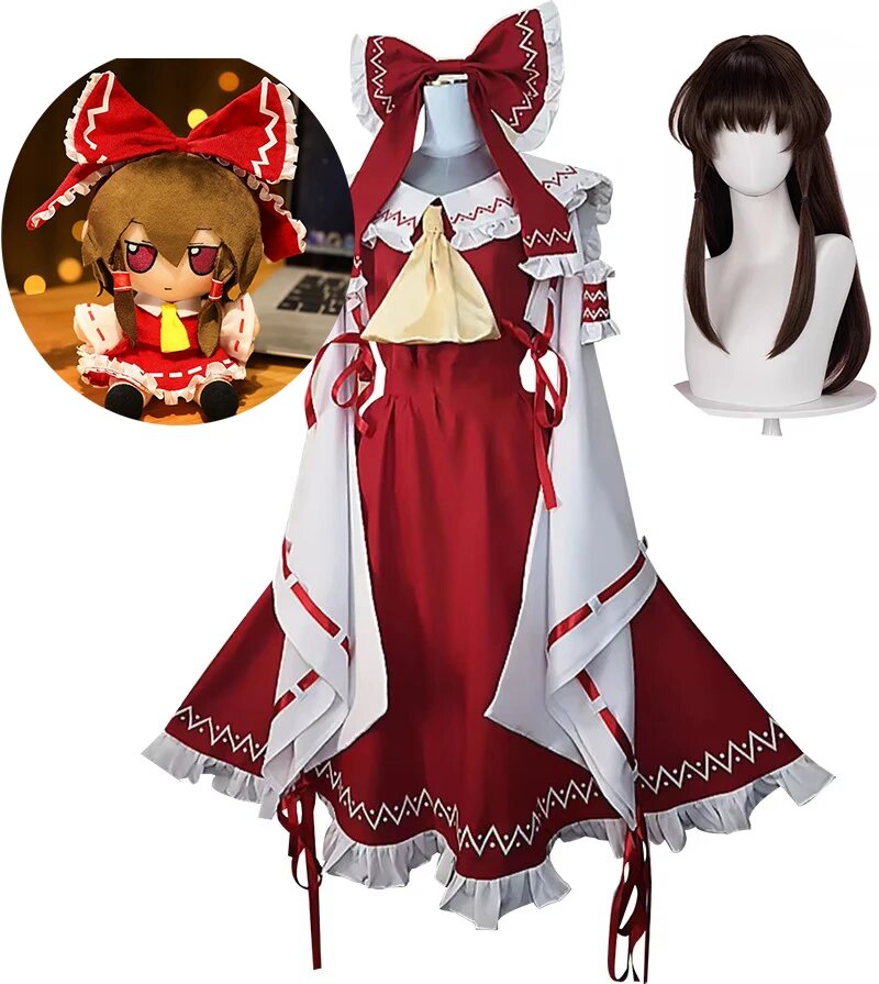Touhou Project Косплей Униформа Reimu Hakurei М, clothes wig wawa, Girl Choose