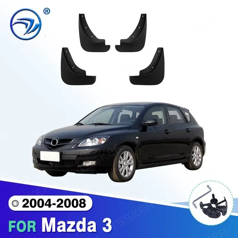 Крыло для автомобиля, арт. Mazda 3 (BK) Hatchback M3 2004-2008 2005 2006 2007 Брызговики передние и задние крылья автомобильные аксессуары