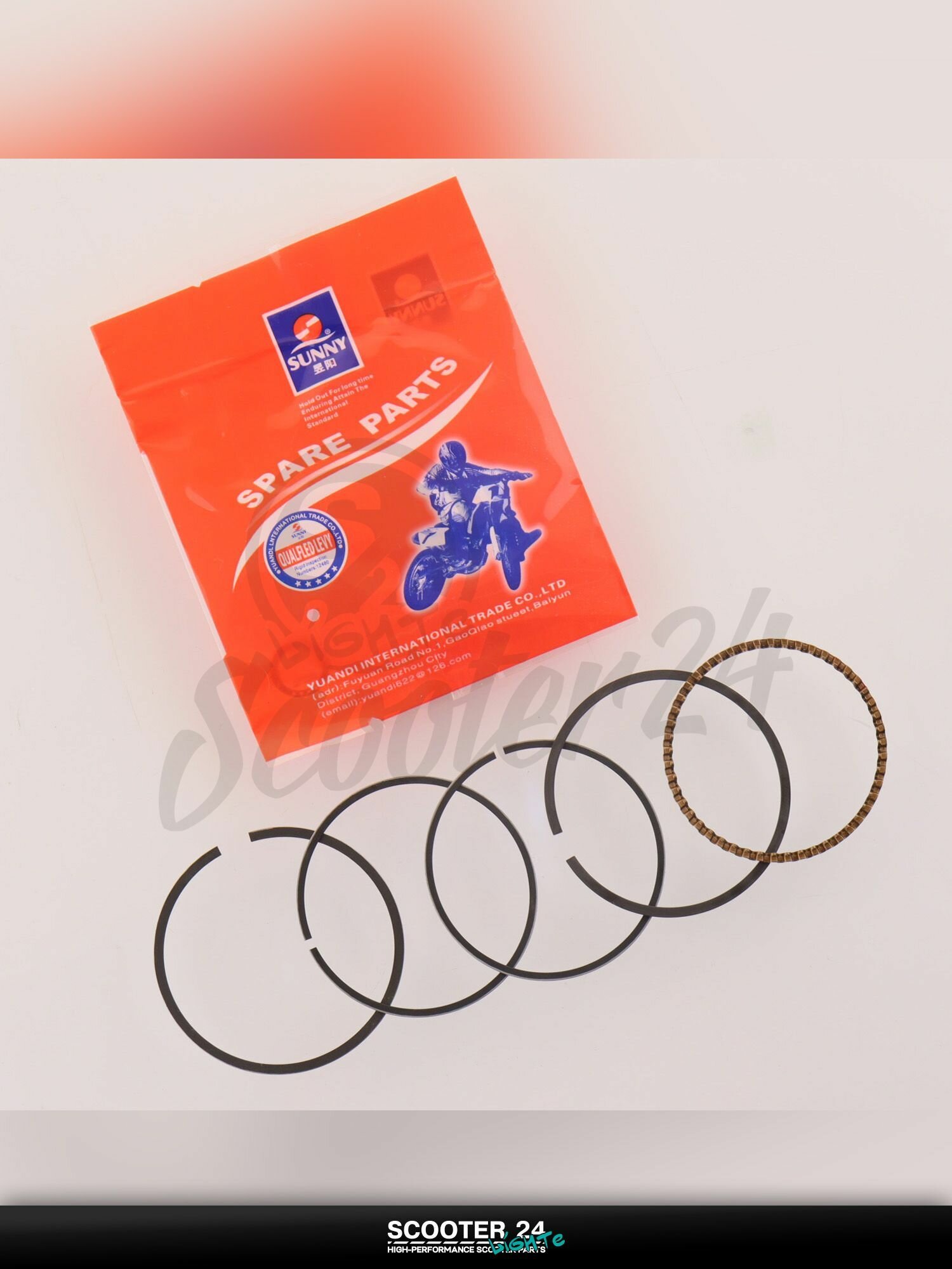 Кольца комплект комплект 139FMB на мопед и мотоцикл на мотоцикл и мопед Alpha, Delta / Альфа Дельта / Альфа Дельта 90 кубов 0,75 ( 47,75) "SUNY" (mod.B)