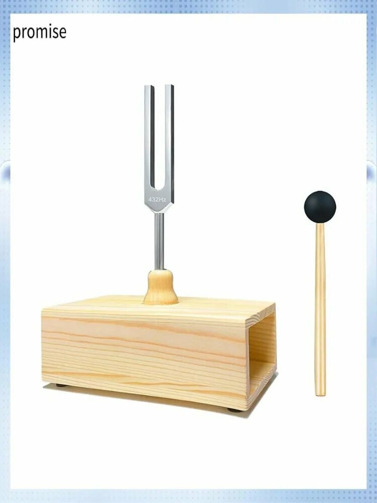 Камертон 432 Гц с резонансной коробкой, совместим звукового исцеления, обучение резонансу камертона, проверка слуха, медитация