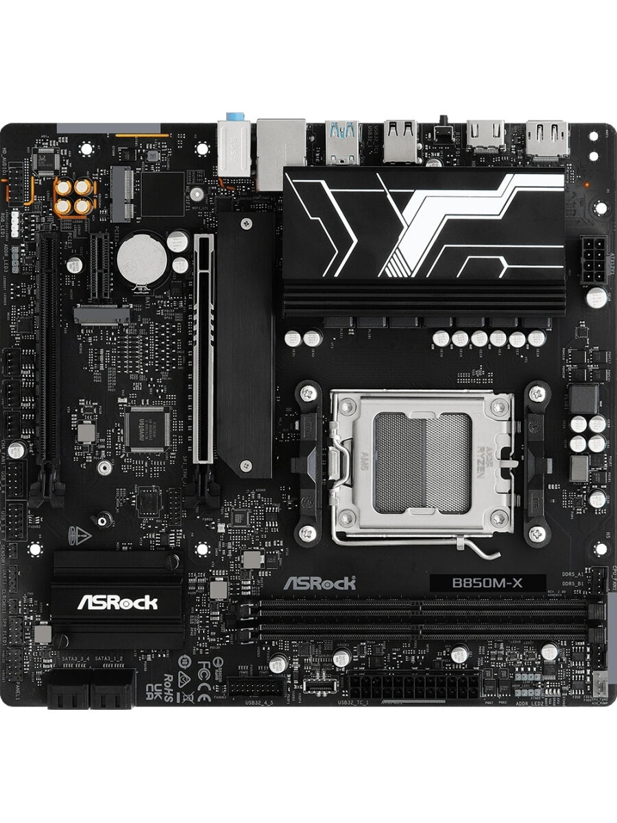 Материнская плата Asrock B850M-X R2.0, Socket AM5, AMD B850, mATX, DDR5, Ret