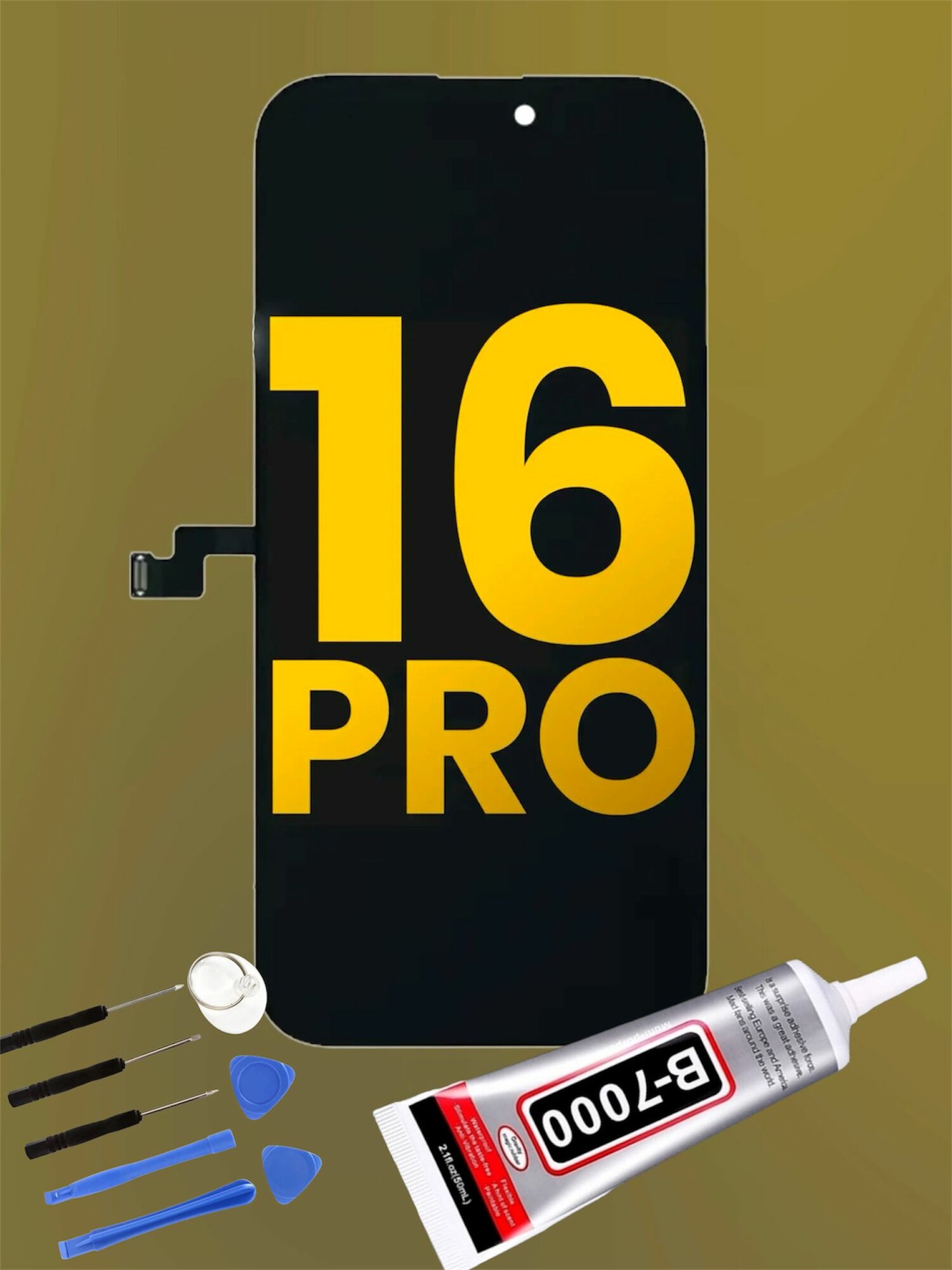 Дисплей для iPhone 16 Pro с тачскрином + клей