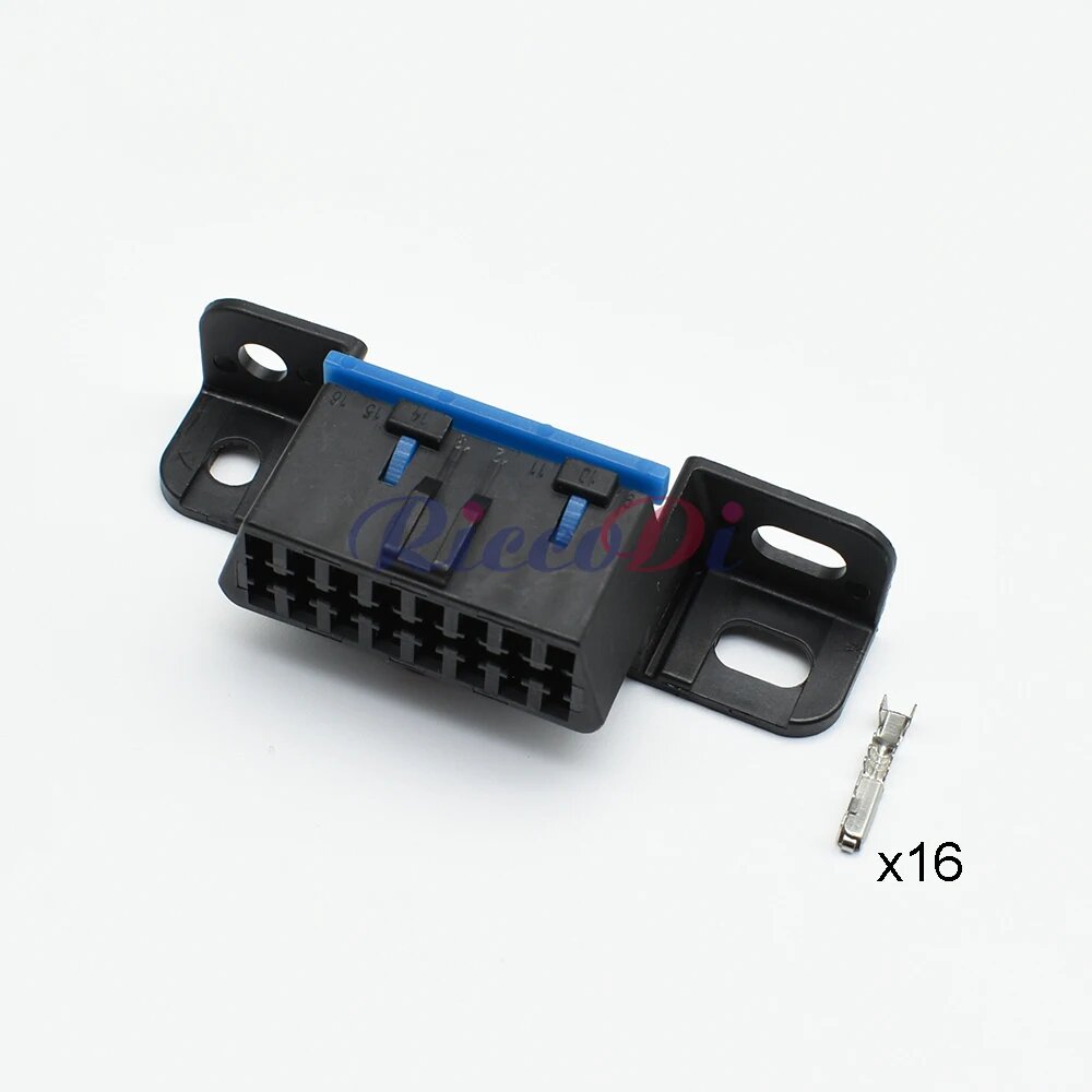 OBD2 разъем 16-контактный черный RiccoDi