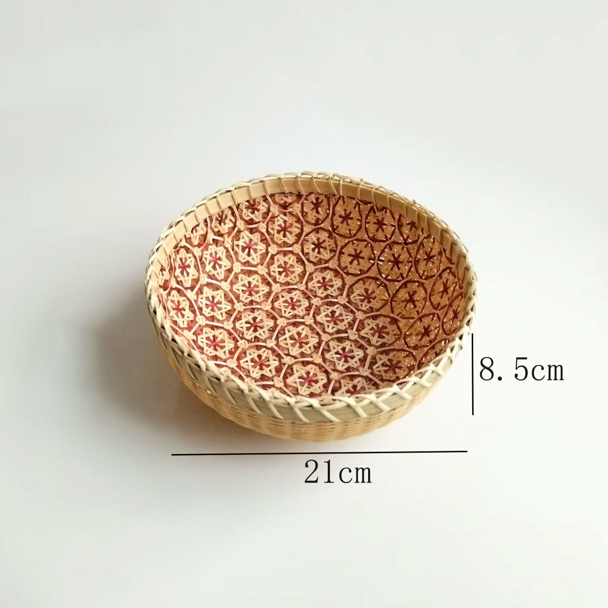 Вьетнамская ручная работа, цветная плетеная корзина для фруктов из бамбука, корзина для хлеба, корзина для паровых булочек, настольная корзина для закусок, корзина для сухофруктов, кухонная корзина для яиц из бамбука