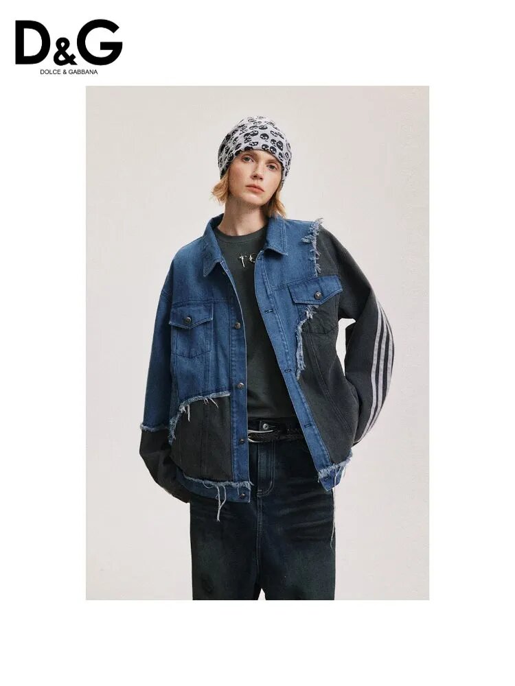 Куртка Dolce&Gabbana Джинсовые косухи, винтажные + грубый пошив