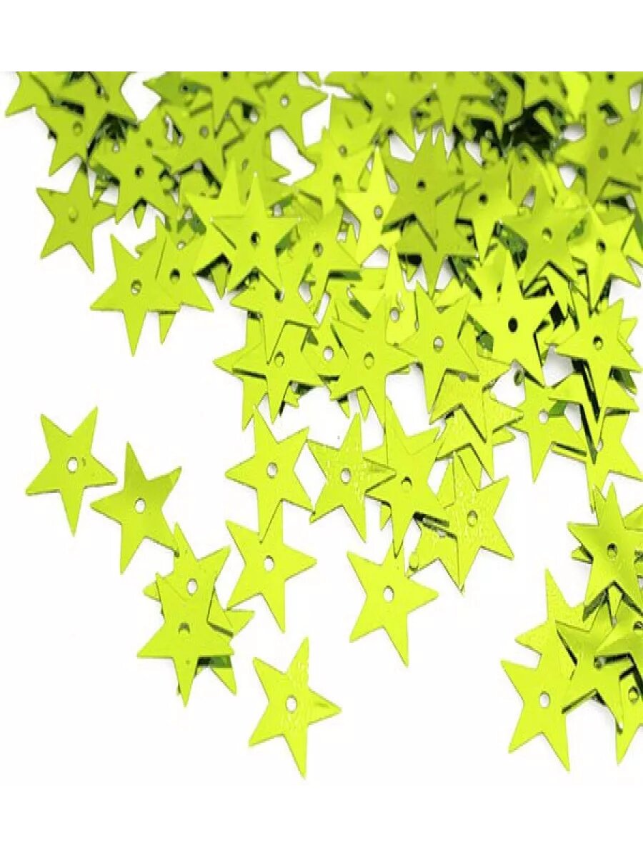 Пайетки фигурные звездочки 13 мм 50г