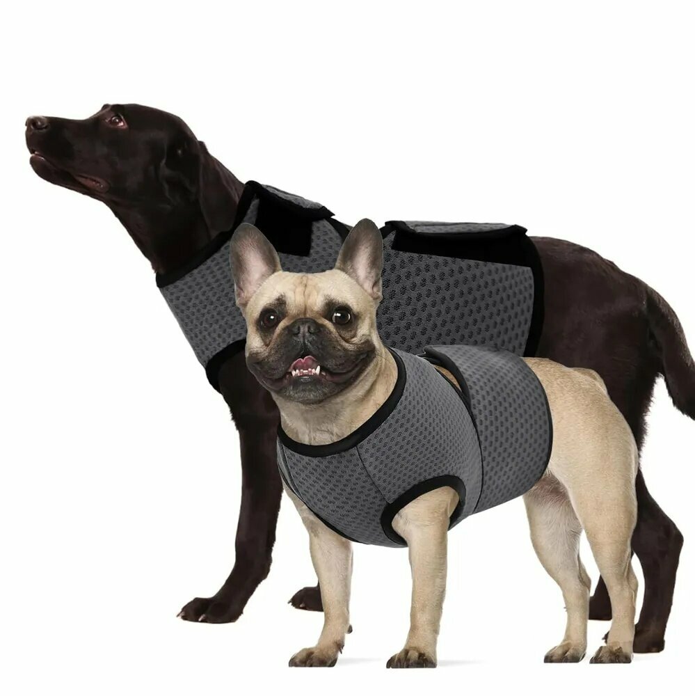 HJDFGS Жилет для собак, Снимающий тревогу, Успокаивающее пальто для собак, Серый, M