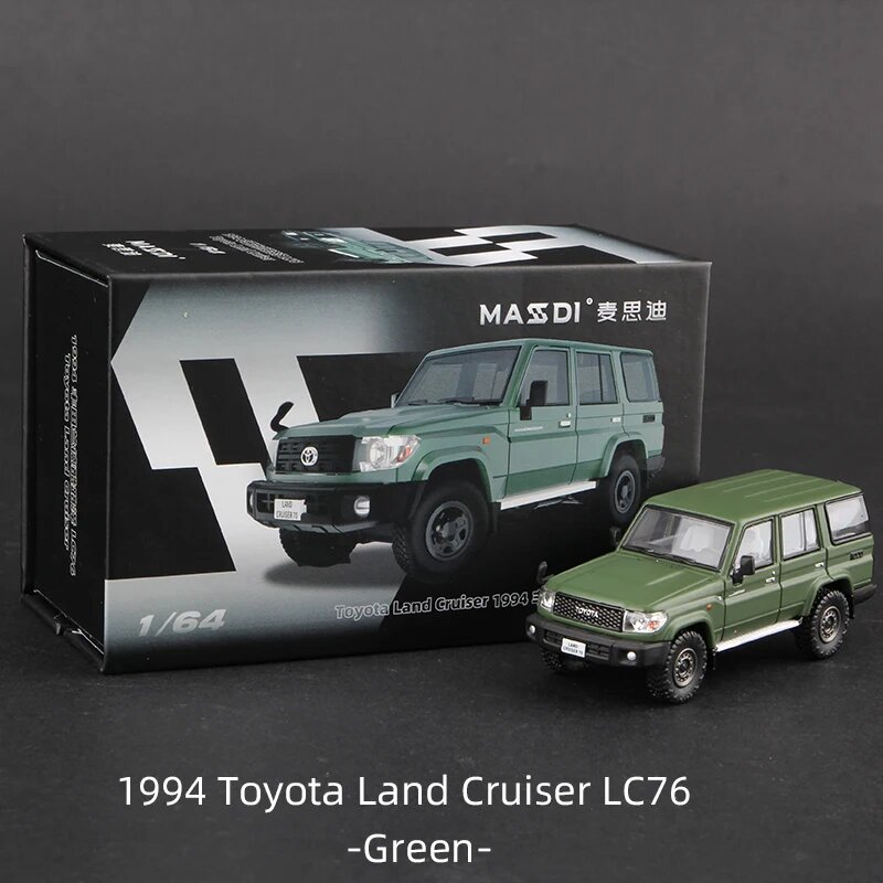 Massdi 1:64 Toyota Land Cruiser LC76 Green