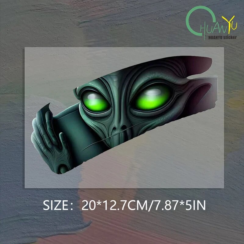 3D-наклейки На Автомобиль В Виде Инопланетян, Водонепроницаемые Виниловые Наклейки На Бампер C357A1