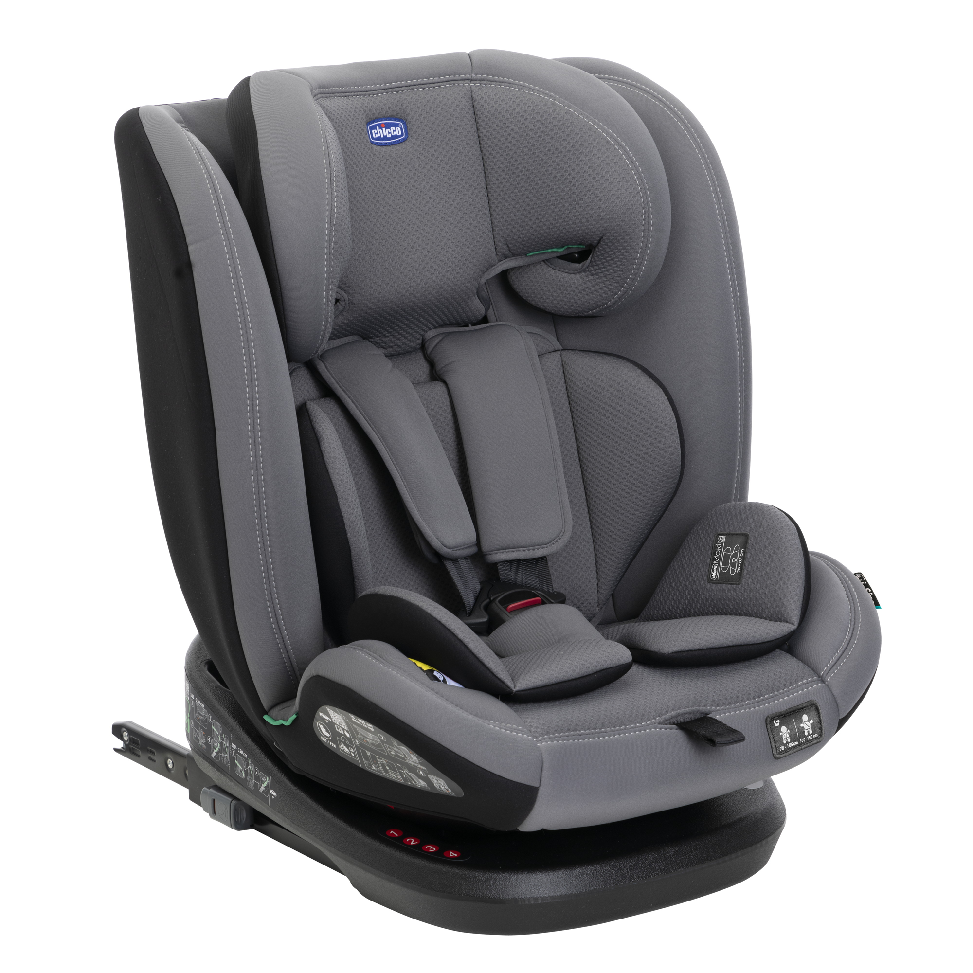 Детское автокресло Chicco Mokita с Isofix, 9-36 кг, Classic Grey Black черный