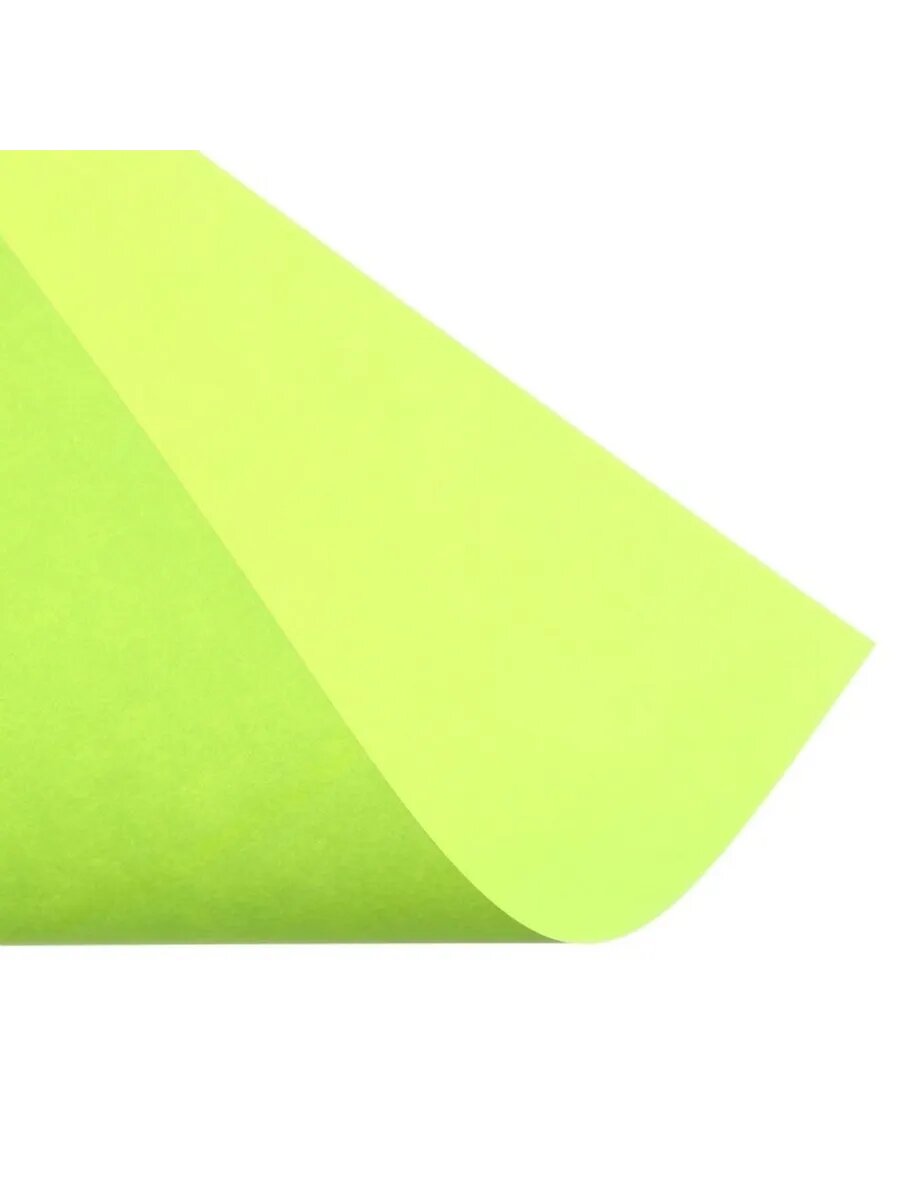 Неоновая зелёная бумага А4 50 листов