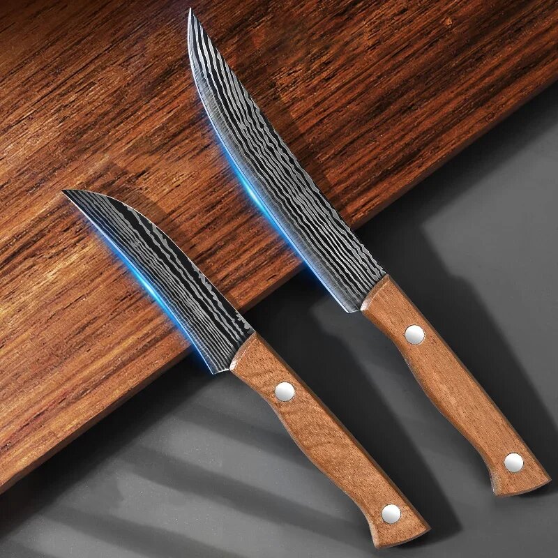 Нож для суши Damascus сталь, 2 шт, Цвет: 2pcs
