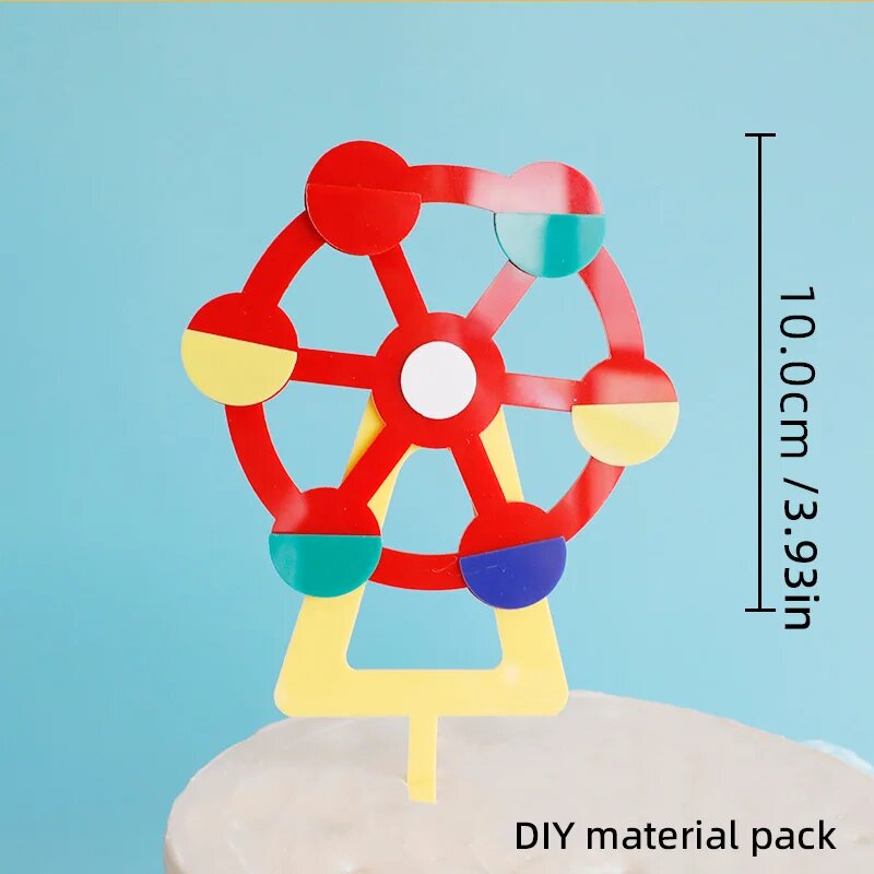 Цирковый топпер для торта Клоун, Лев, Слон DIY Ferris wheel