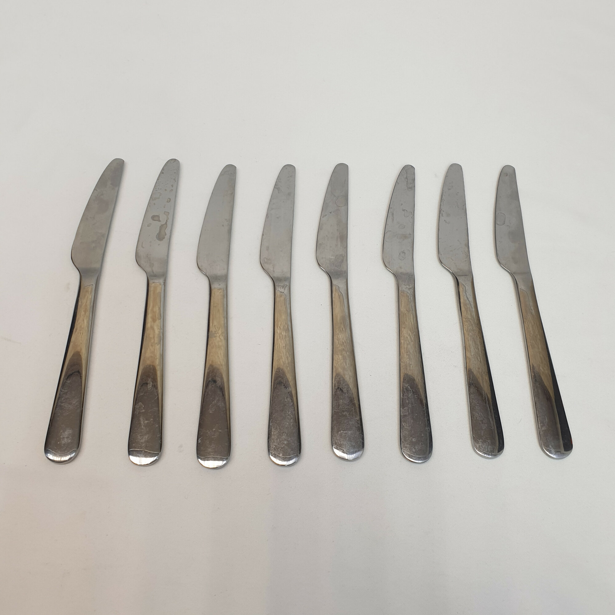 Набор столовых ножей 6 шт, нержавейка. Винтаж, СССР