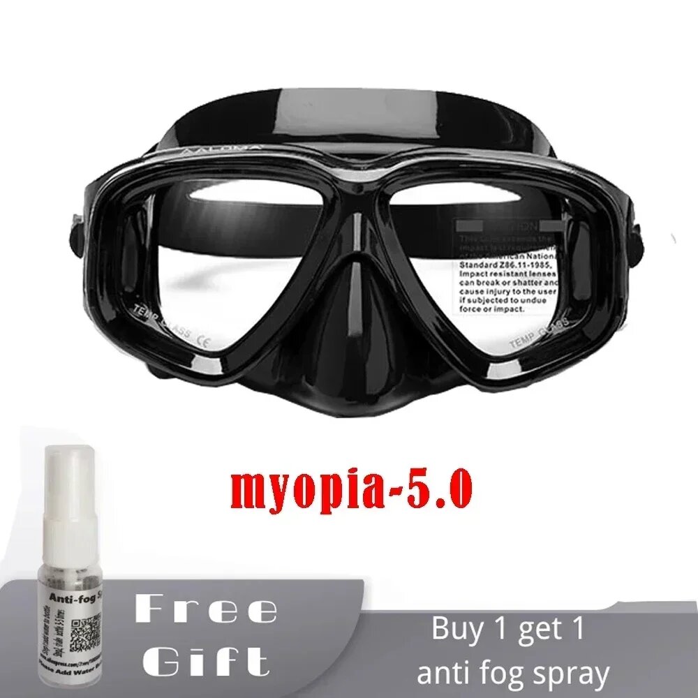 Маска для дайвинга Aleefa RX AM408, myopia-5.0