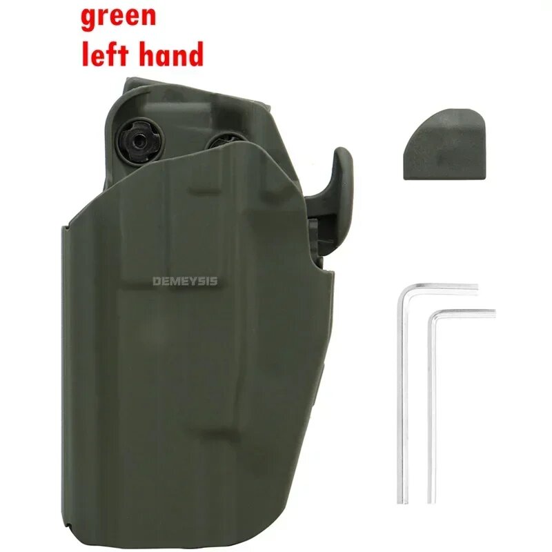 Кобура Demeysis для Glock 17, 20, 21, 22, 31, 37 из нейлона Зеленый, green left
