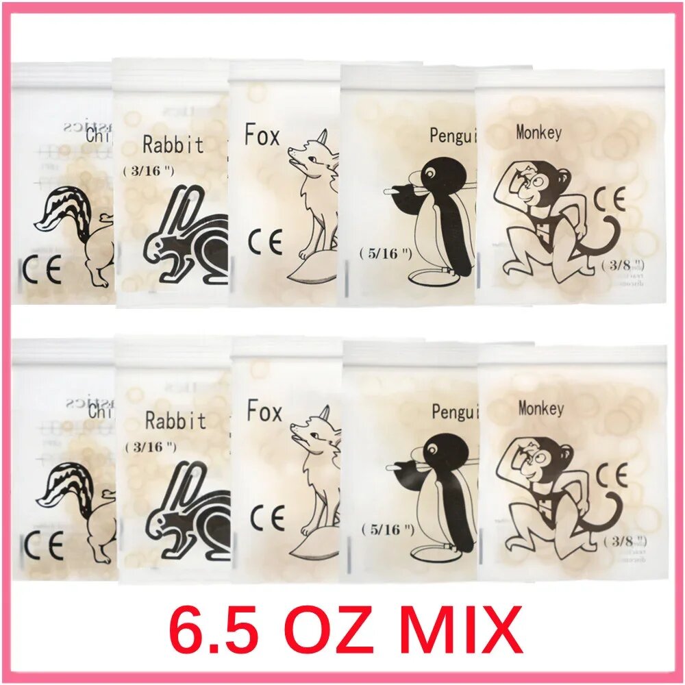 1000 шт, стоматологические ортодонтические эластичные резинки для брекетов для 6.5OZ Mixed 10Bag