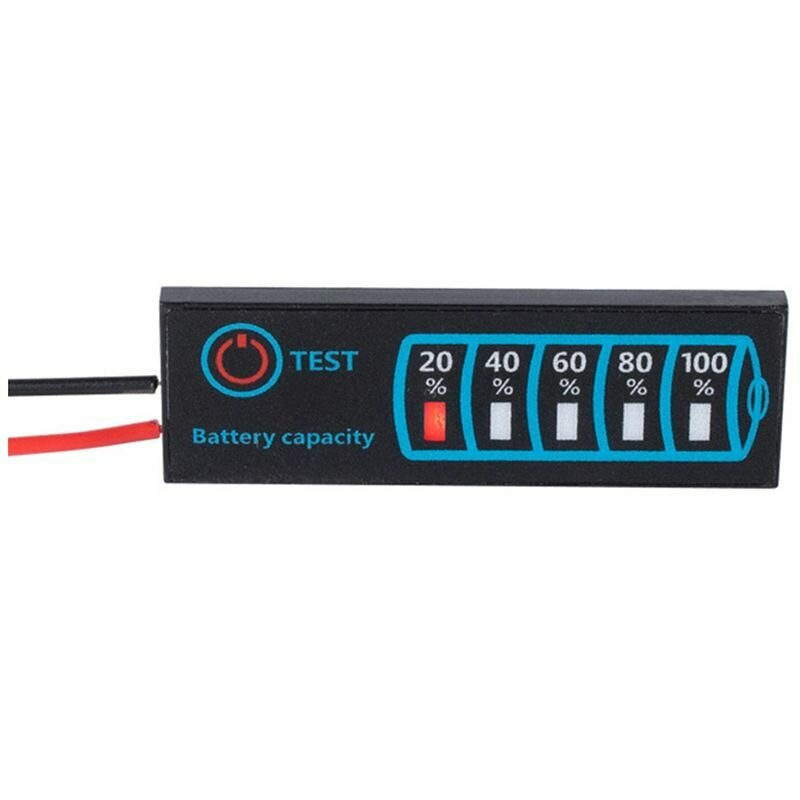 Светодиодный индикатор питания Dc5-30V 12V 24V Индикатор Литиевая свинцово-кислотная батарея Общий