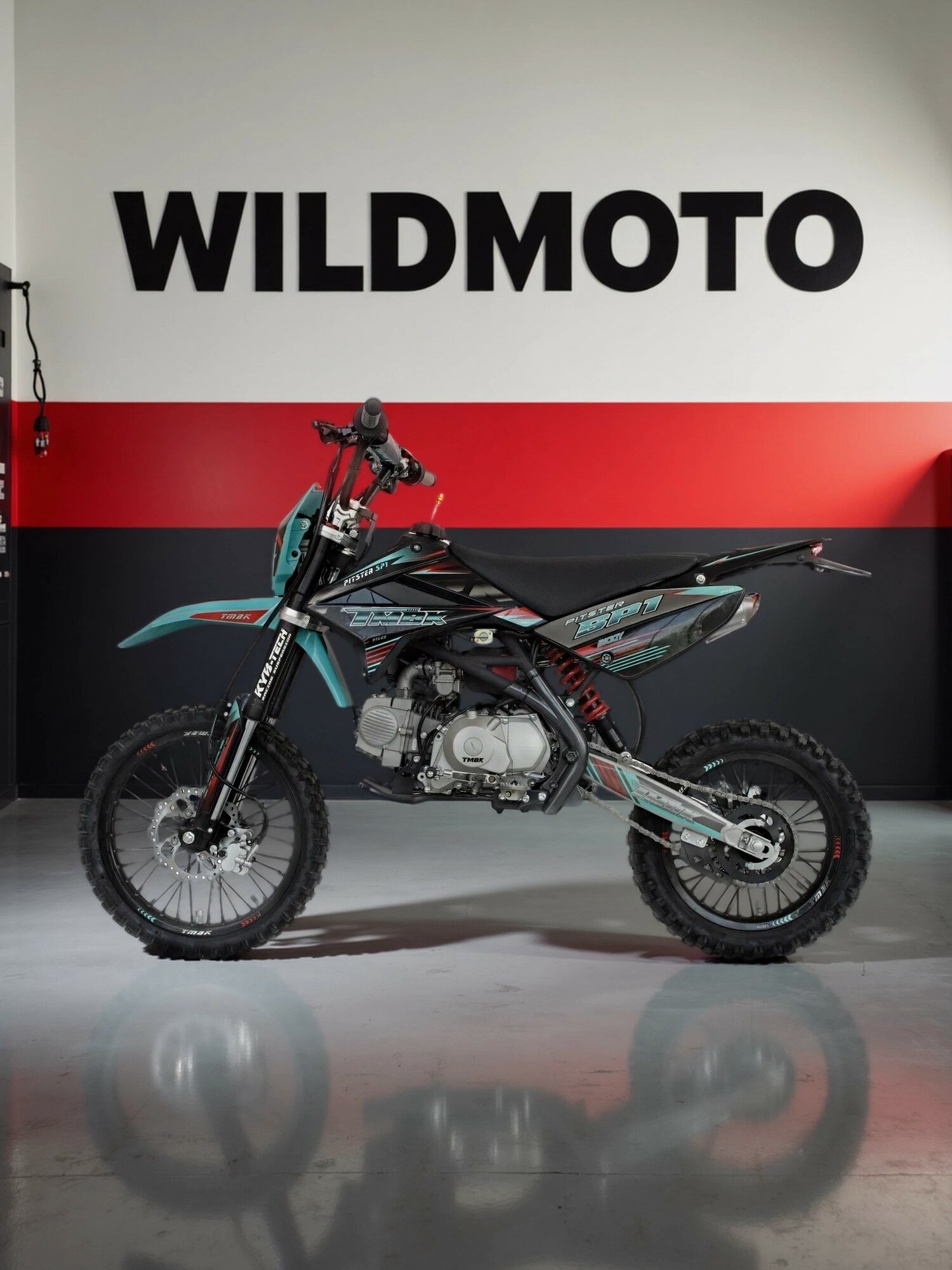 Питбайк TMBK PITSTER SP1 Biggy 150кубов колеса 19/16, электростартер красно/зеленый