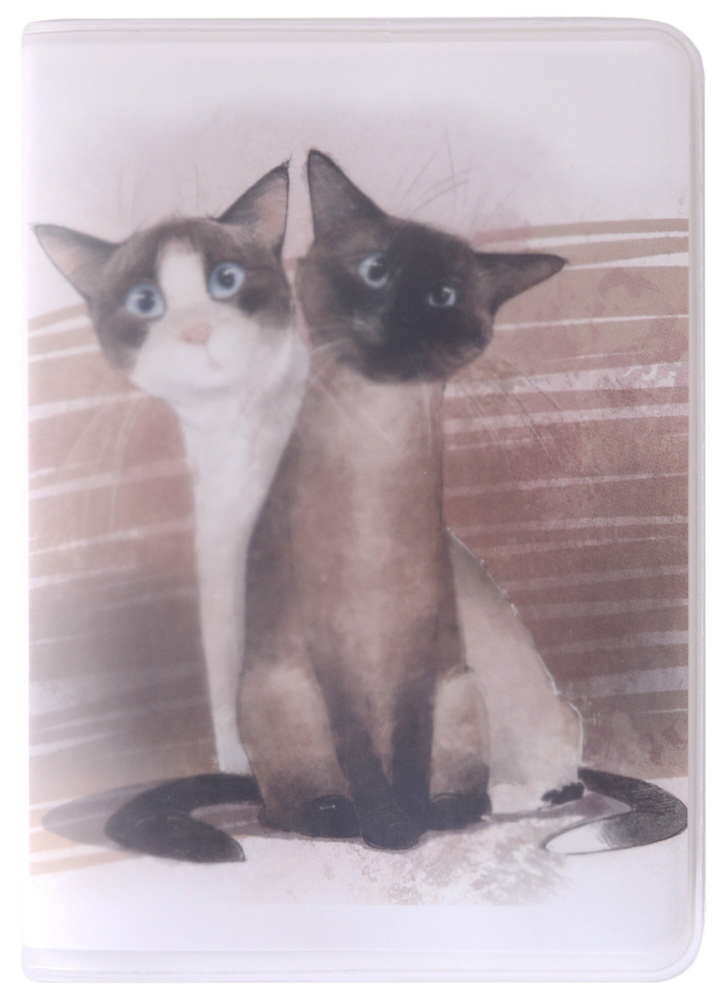 Записная книжка А7 80л кл. "Коты. Муся и Кузя" в ПВХ-обложке, тонир. внутр. блок