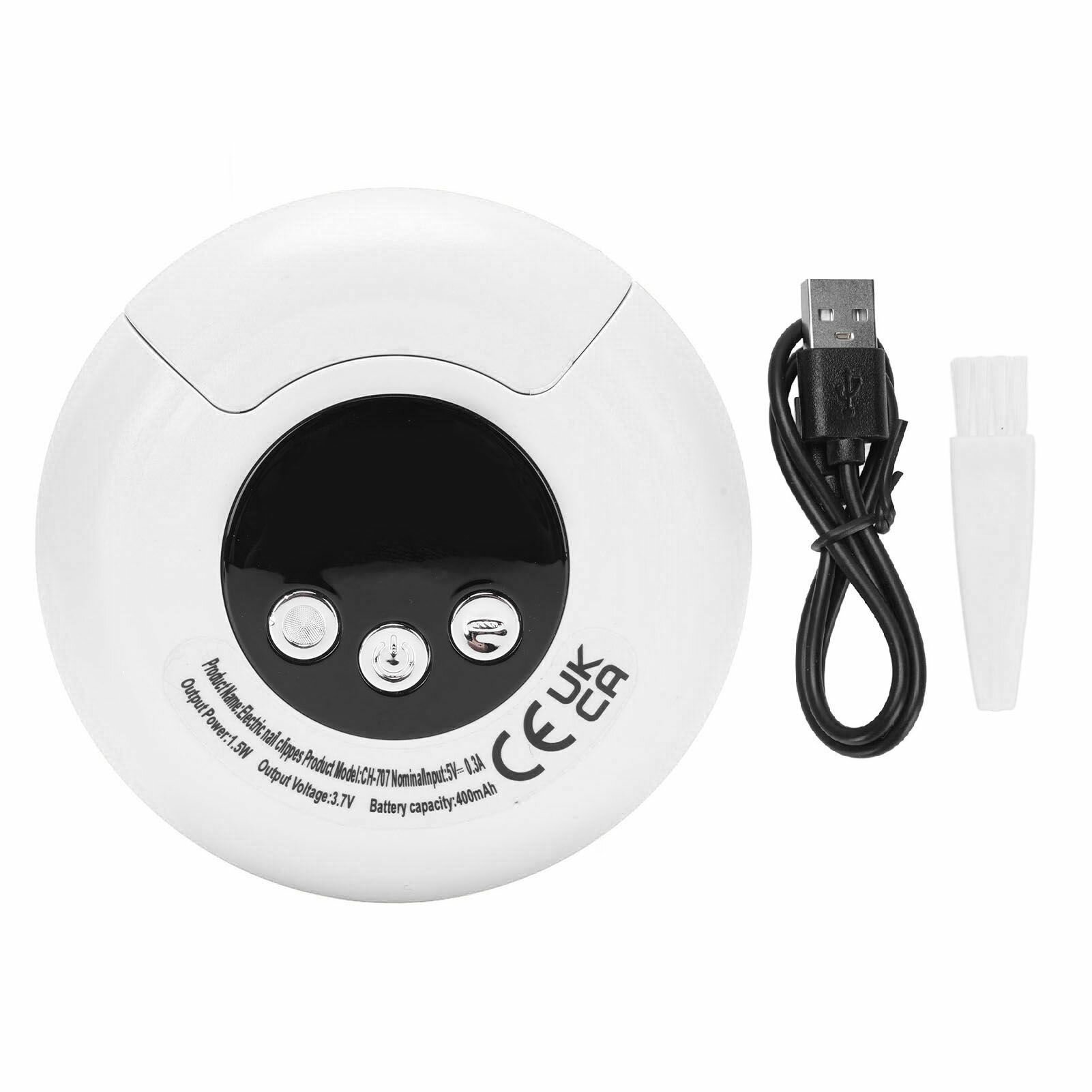 Электрическая машинка для стрижки ногтей с ЖК-дисплеем, детская, белая