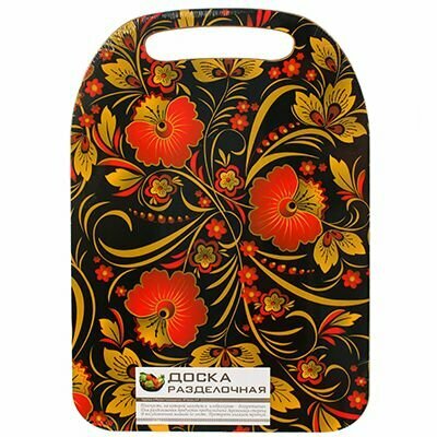 Доска разделочная деревянная "Хохлома" 29*21*0,6см (Россия)
