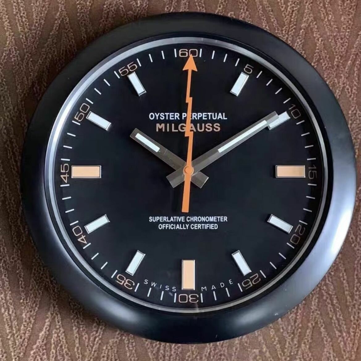 Настенные часы Rolex Shenzhen Swiss 14inch в металлическом корпусе со светящейся бесшумной залом, подходящие для