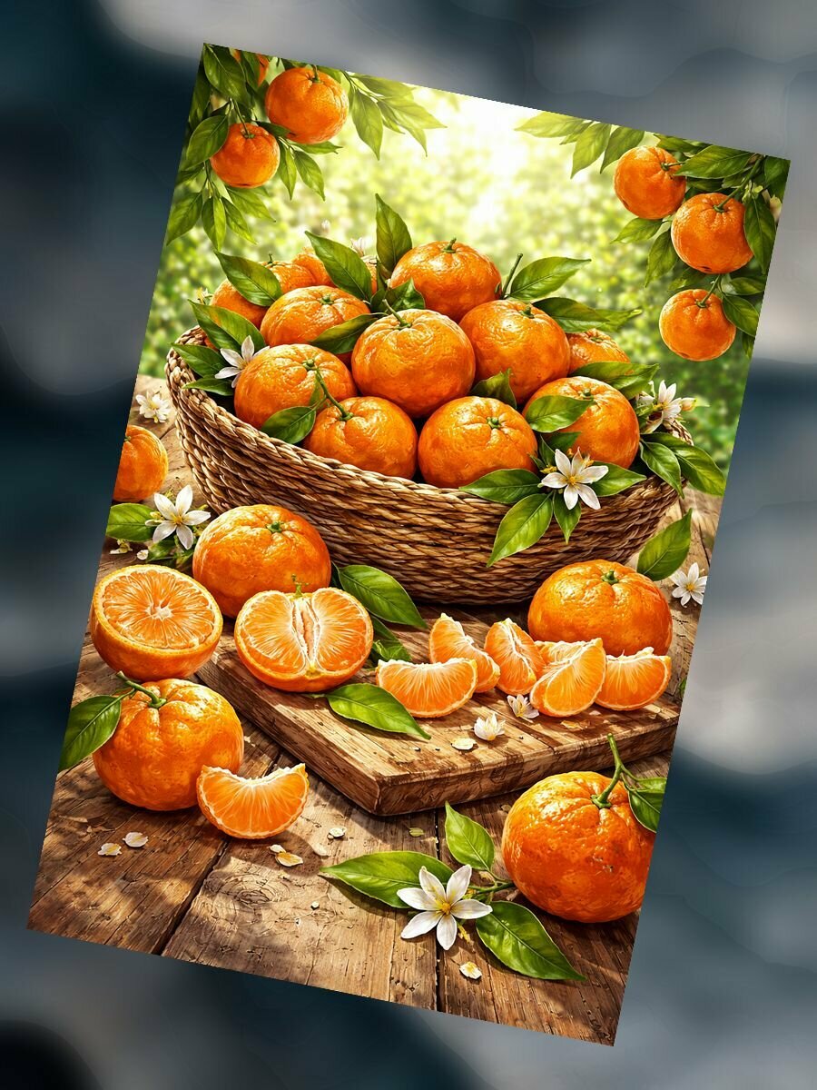 Постер "Мандарины", 29.7х42см, А3, глянцевый