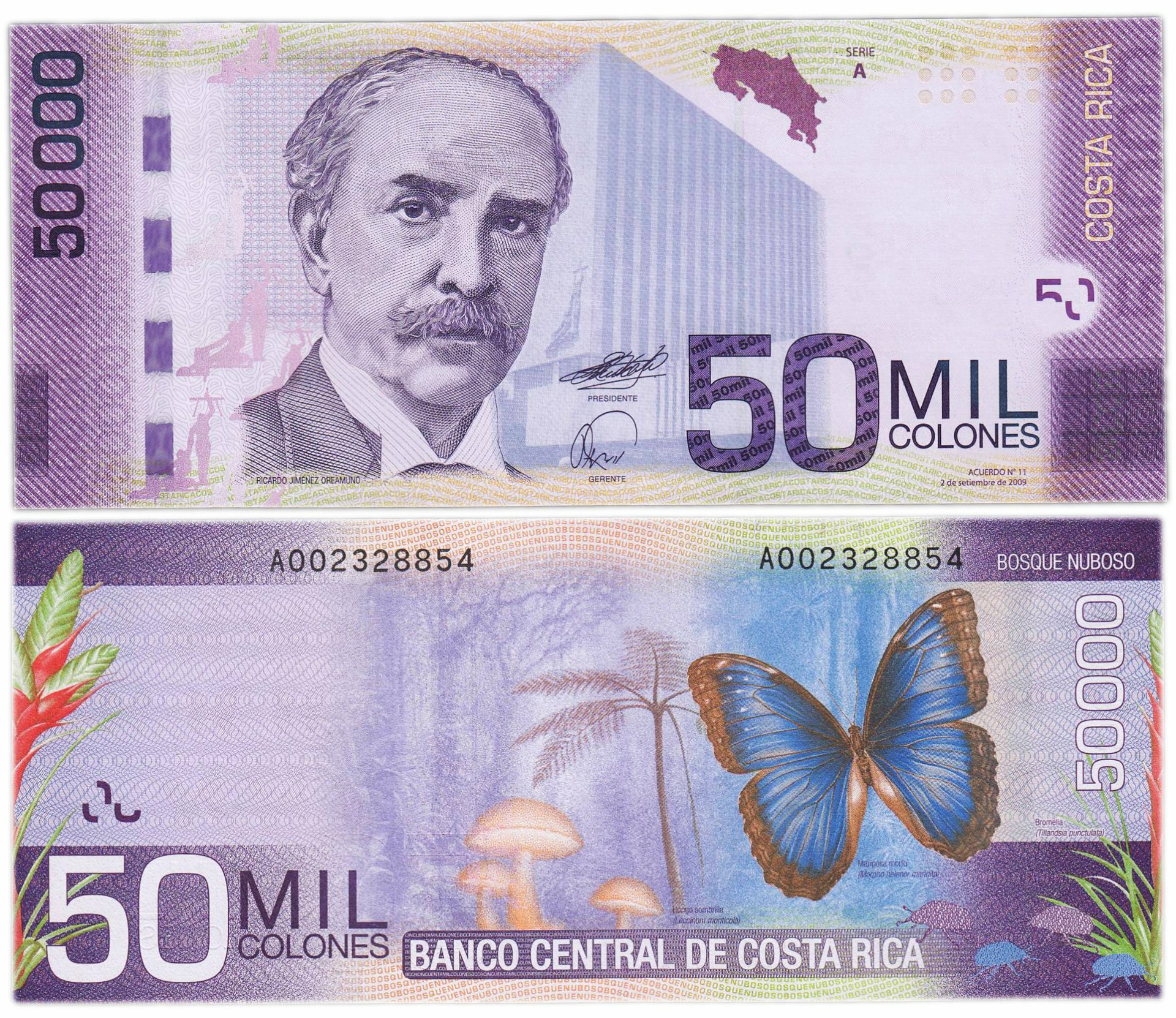 Коста Рика 50000 колон 2009 Pick 279